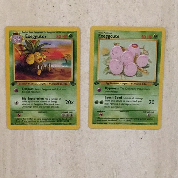 Pokemon | Other | 999 Pokemon 1st Edition Exeggcute 5264 Exeggutor 3564 Jungle Cards 52 35 ...